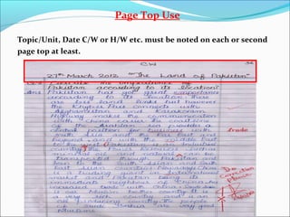 Note Books Checking procedure | PPT
