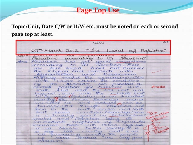 Note Books Checking procedure | PPT | Homework and Study | Education