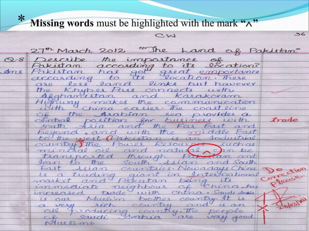 Note Books Checking procedure | PPT | Homework and Study | Education