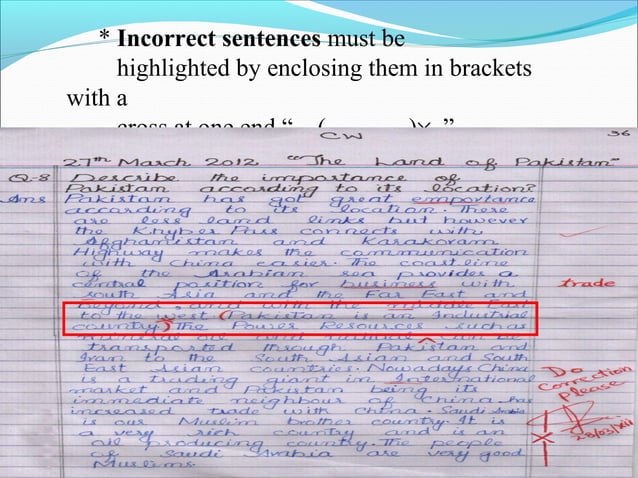 Note Books Checking procedure | PPT | Homework and Study | Education