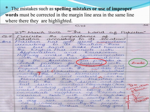 Note Books Checking procedure | PPT | Homework and Study | Education