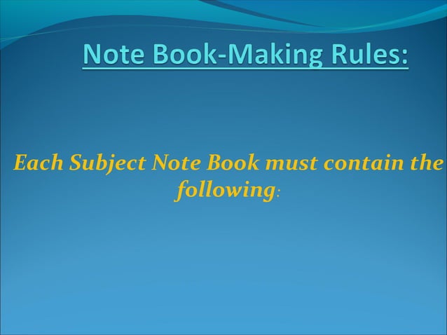 Note Books Checking procedure | PPT | Homework and Study | Education