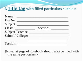 Note Books Checking procedure | PPT