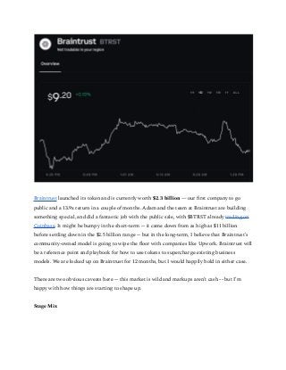 Not Boring Capital - Fund II Memo - VC Pitch Deck Examples | PDF