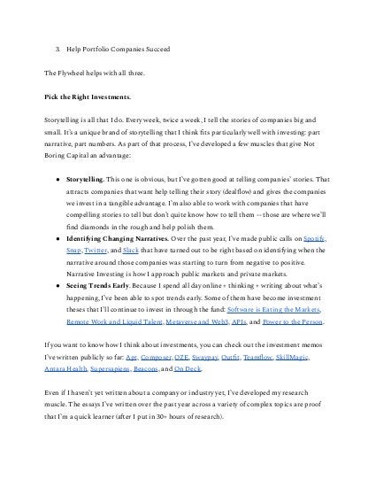 Not Boring Capital - Fund I Memo - VC Pitch Deck Examples | PDF