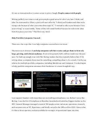 Not Boring Capital - Fund I Memo - VC Pitch Deck Examples | PDF