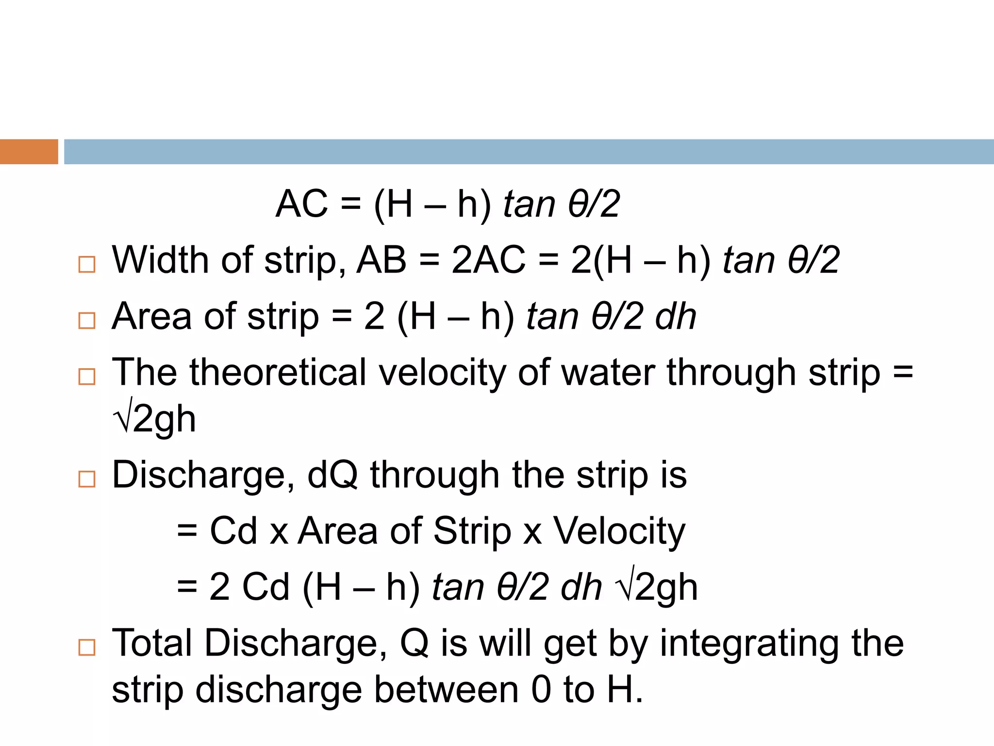 Notches and weir | PPTX