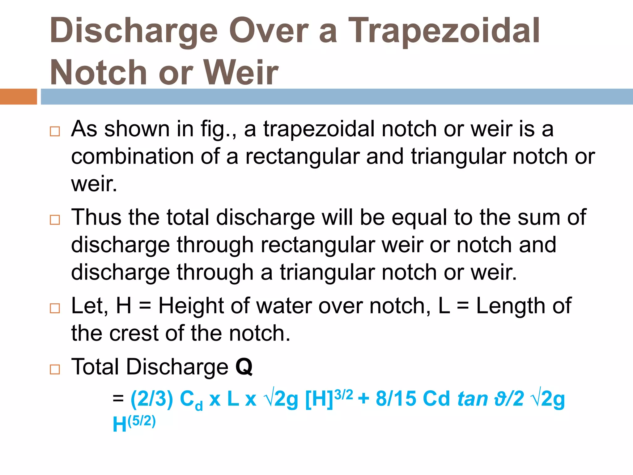 Notches and weir | PPTX