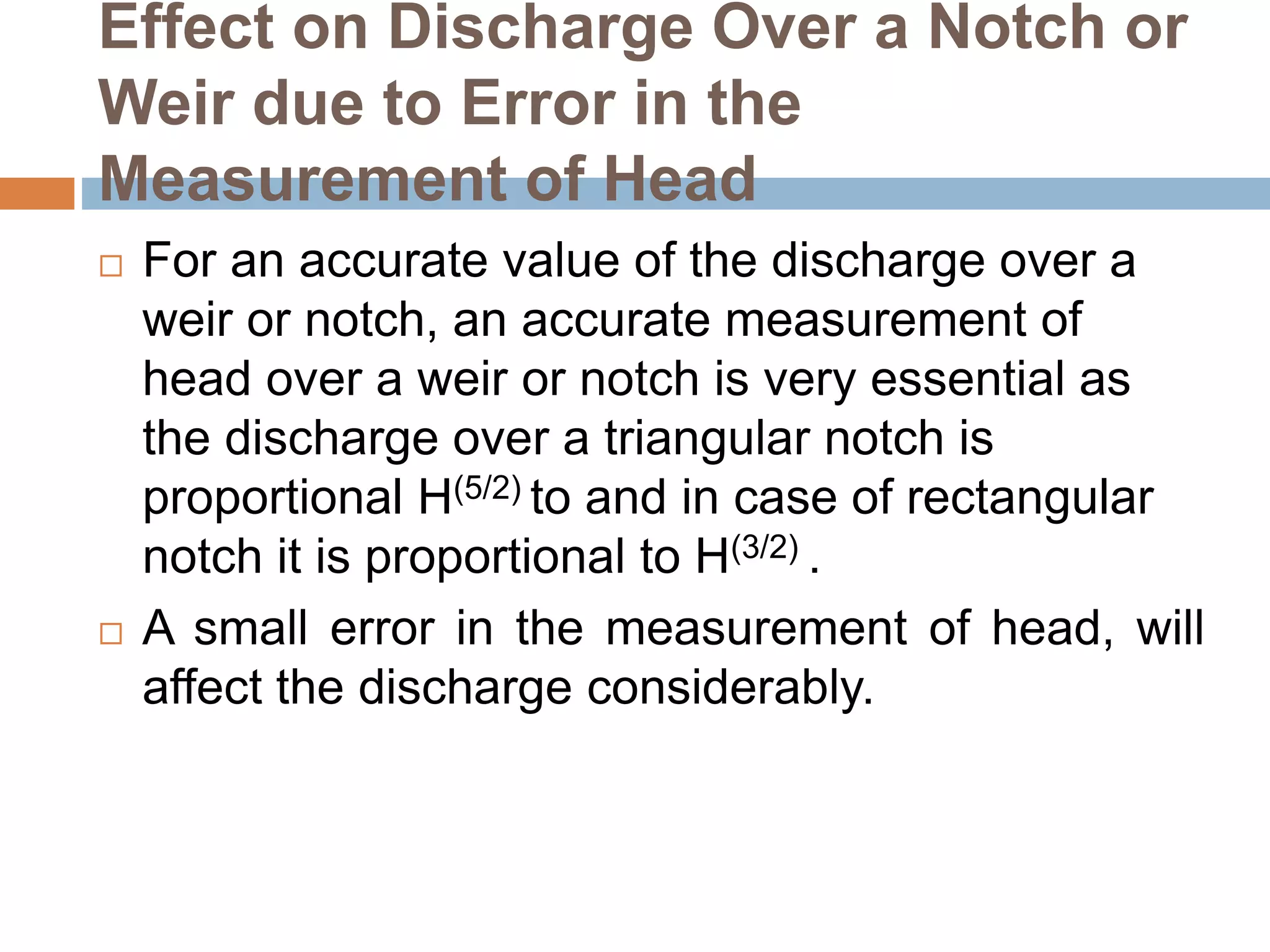 Notches and weir | PPTX