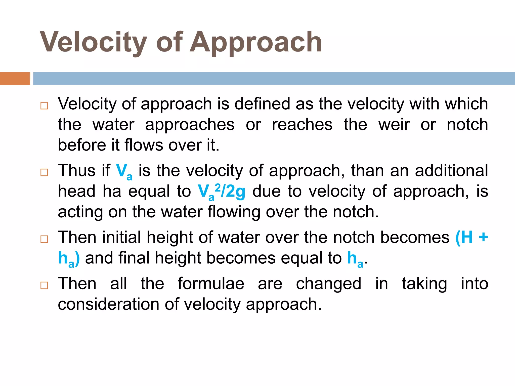 Notches and weir | PPTX