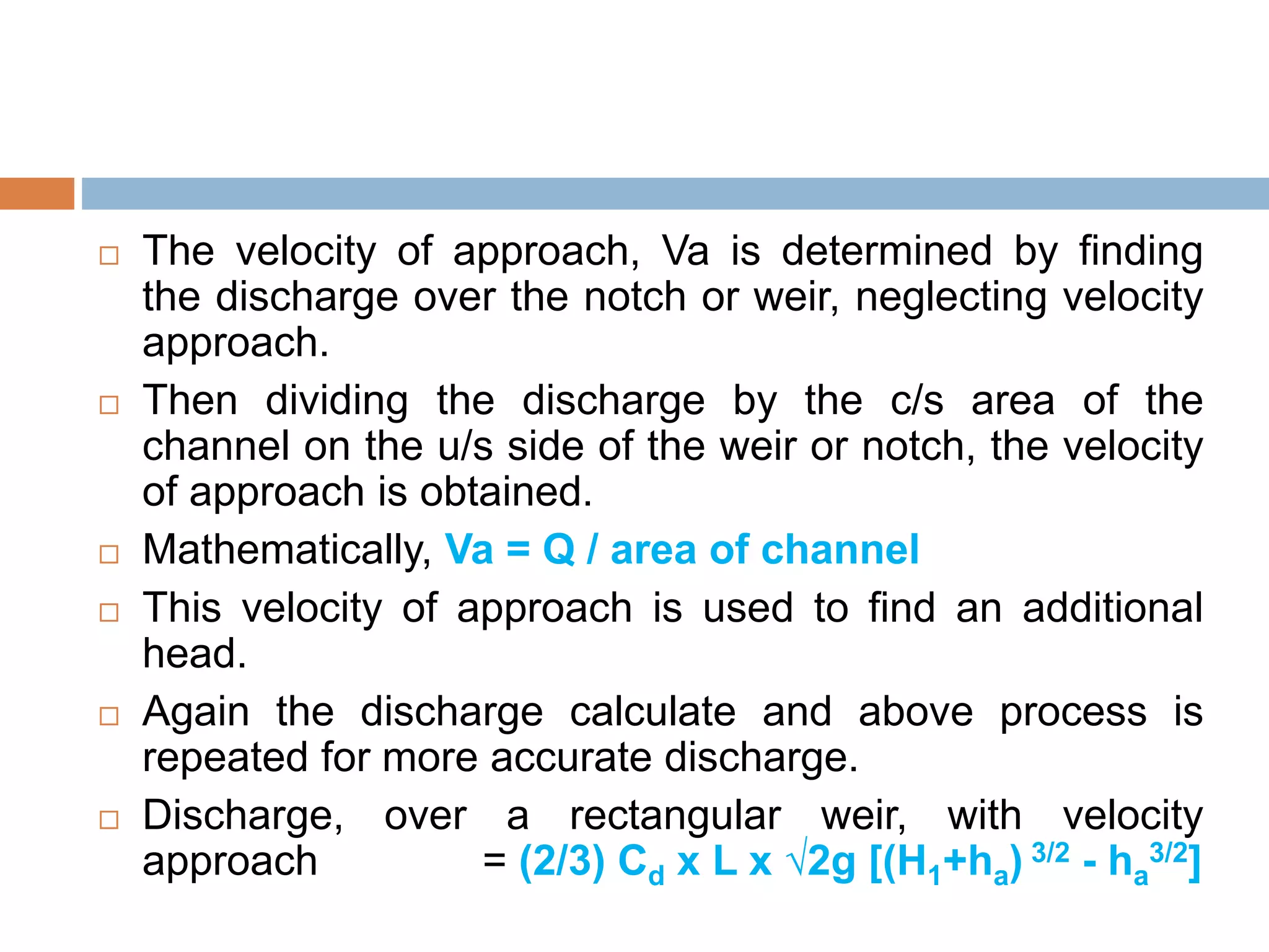 Notches and weir | PPTX