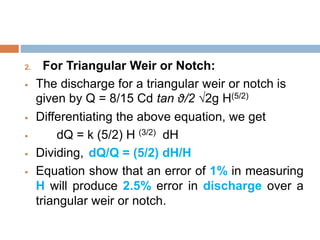 Notches and weir | PPTX