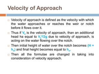 Notches and weir | PPTX