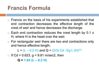 Notches and weir | PPTX