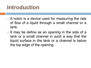 Notches and weir | PPT