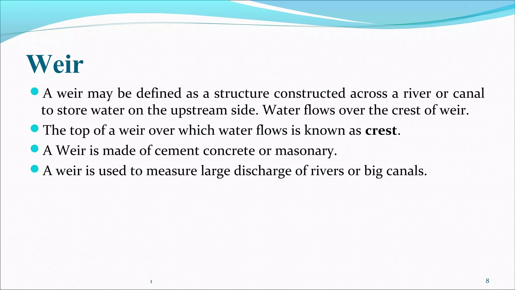 Notches and weir | PPT