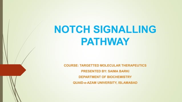 Notch signalling | PPTX | Biological Sciences | Science