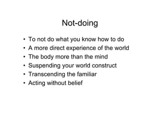 The art of not-doing | PPT