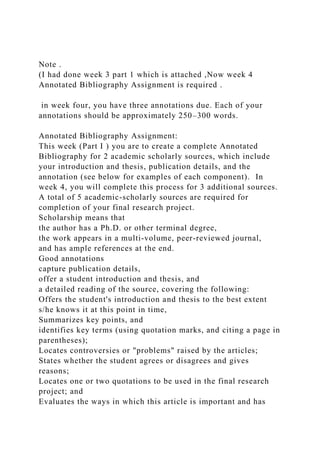 Annotated Bibliography Examples