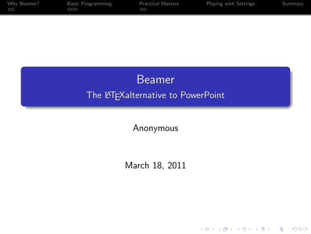 Note beamer | PPT