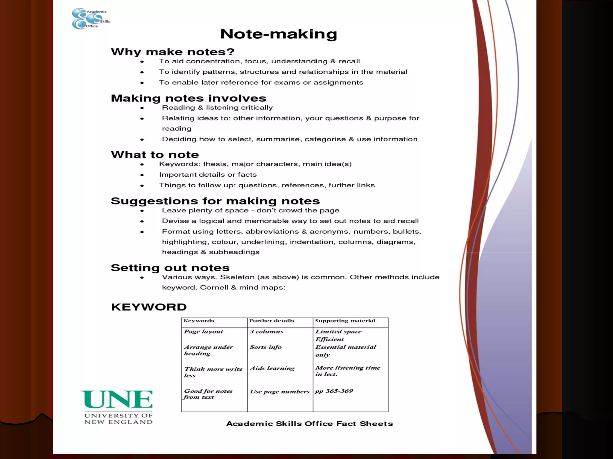 Note making | PPT