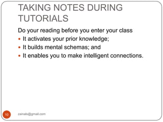 Note making and note-taking skills | PPTX