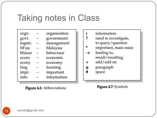 Note making and note-taking skills | PPTX