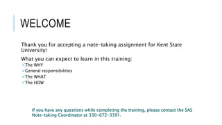 Note taker training | PPTX
