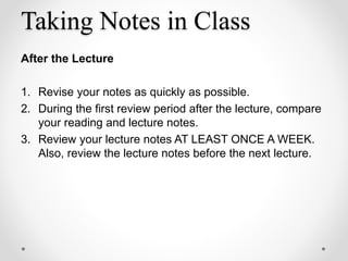 Note taking | PPTX