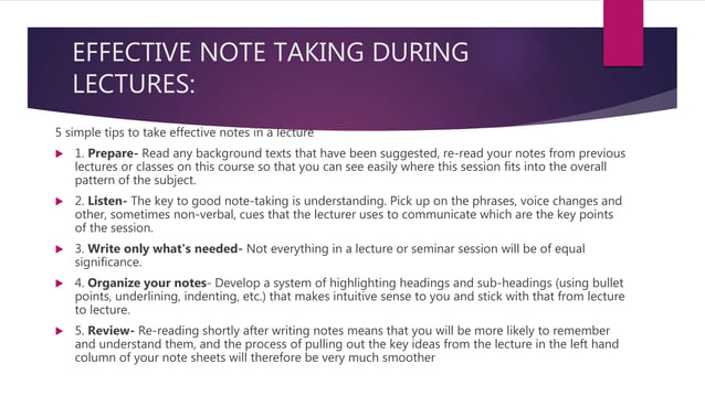 Note taking Effectiveness Listeninng Skill | PPT