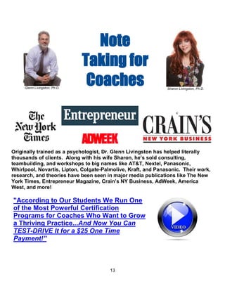 Note Taking For Life Coaches or Business Coaches | PDF