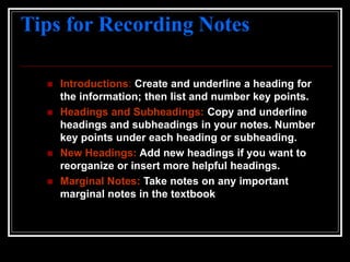 Note taking from-the_text | PPT | Educational Assessment | Education