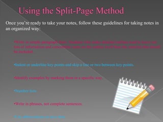 Note -Taking Skills | PPTX