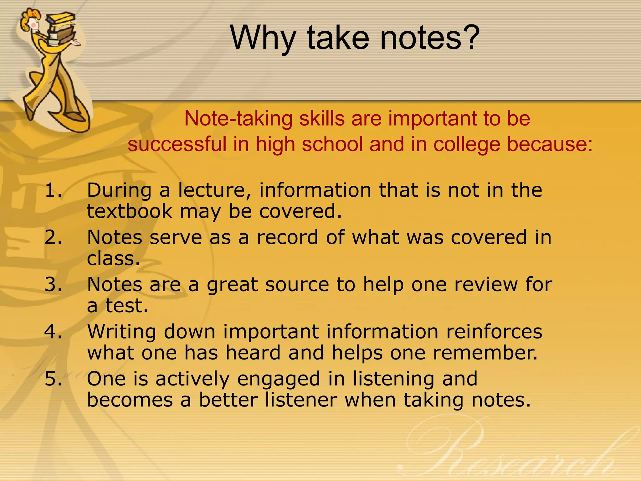 Note taking skills | PPT