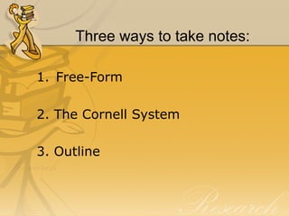 Note taking skills | PPT