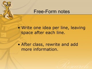 Note taking skills | PPT
