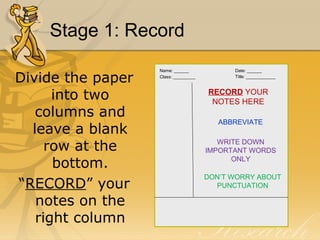 Note taking skills | PPT