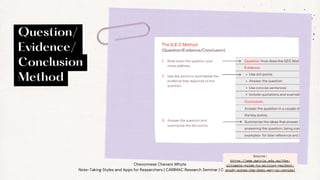 Note-Taking Styles and Apps For Researchers | PDF
