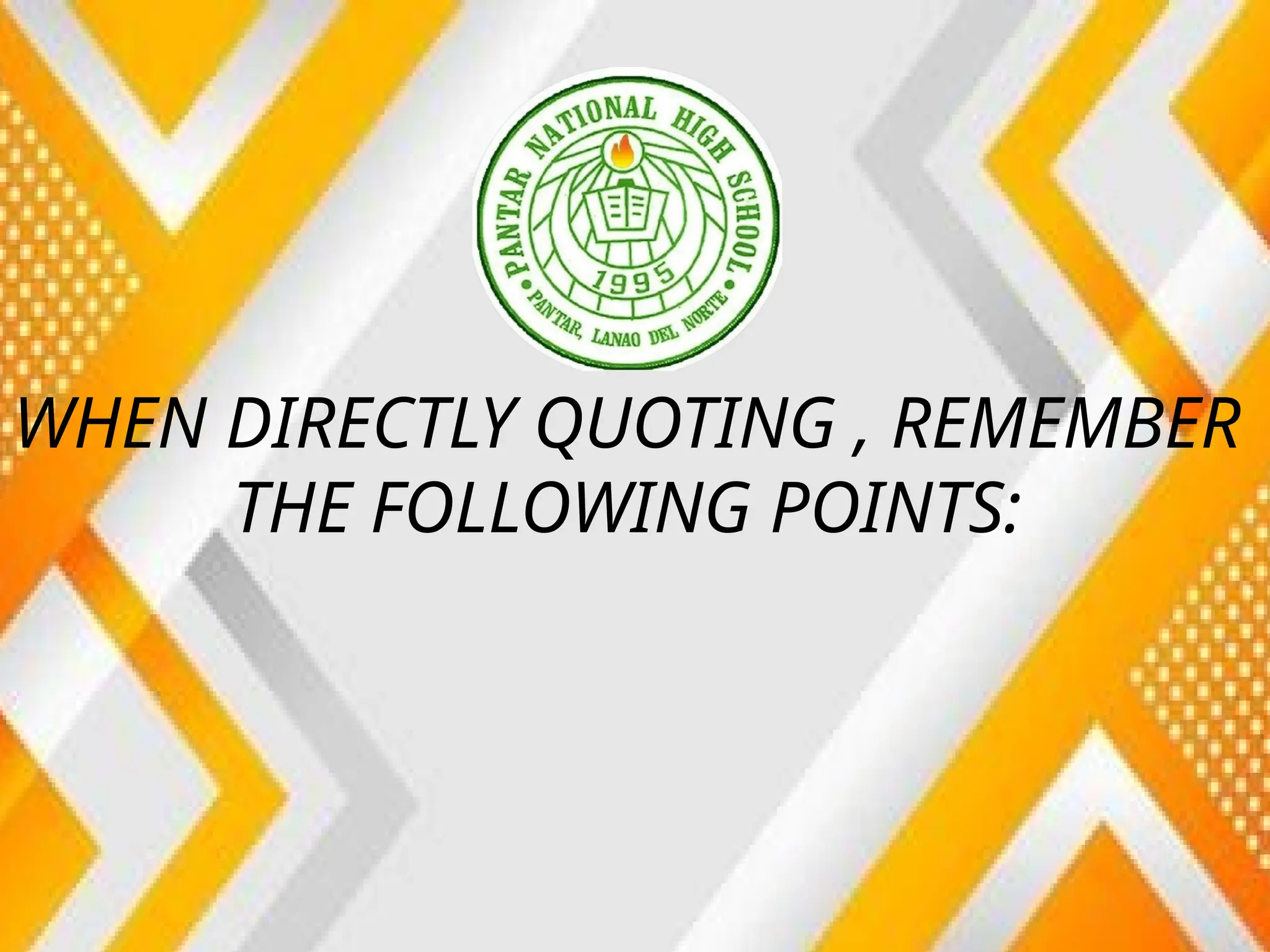 NOTE-TAKING TECHNIQUES Directly Quoting, Remember the following points-.pptx