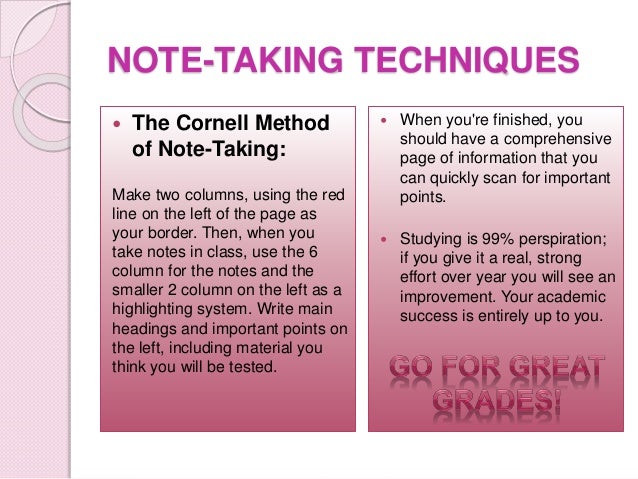 Note-Taking Techniques