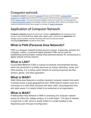 COMPUTER NETWORK | DOCX