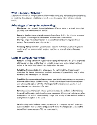 Note: Introduction to Computer Networks | PDF