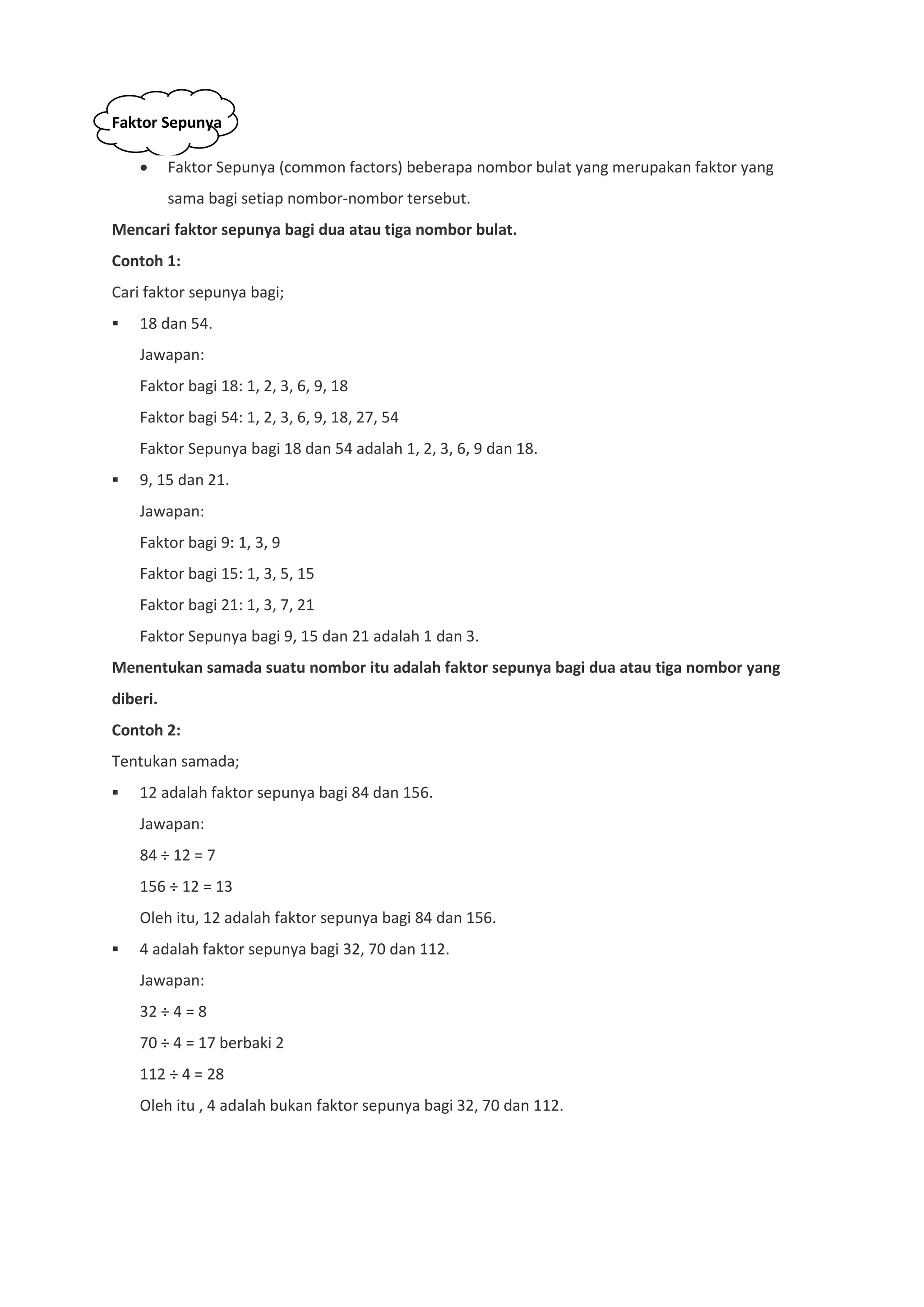 matematik tingkatan 1 (nota 1) | PDF