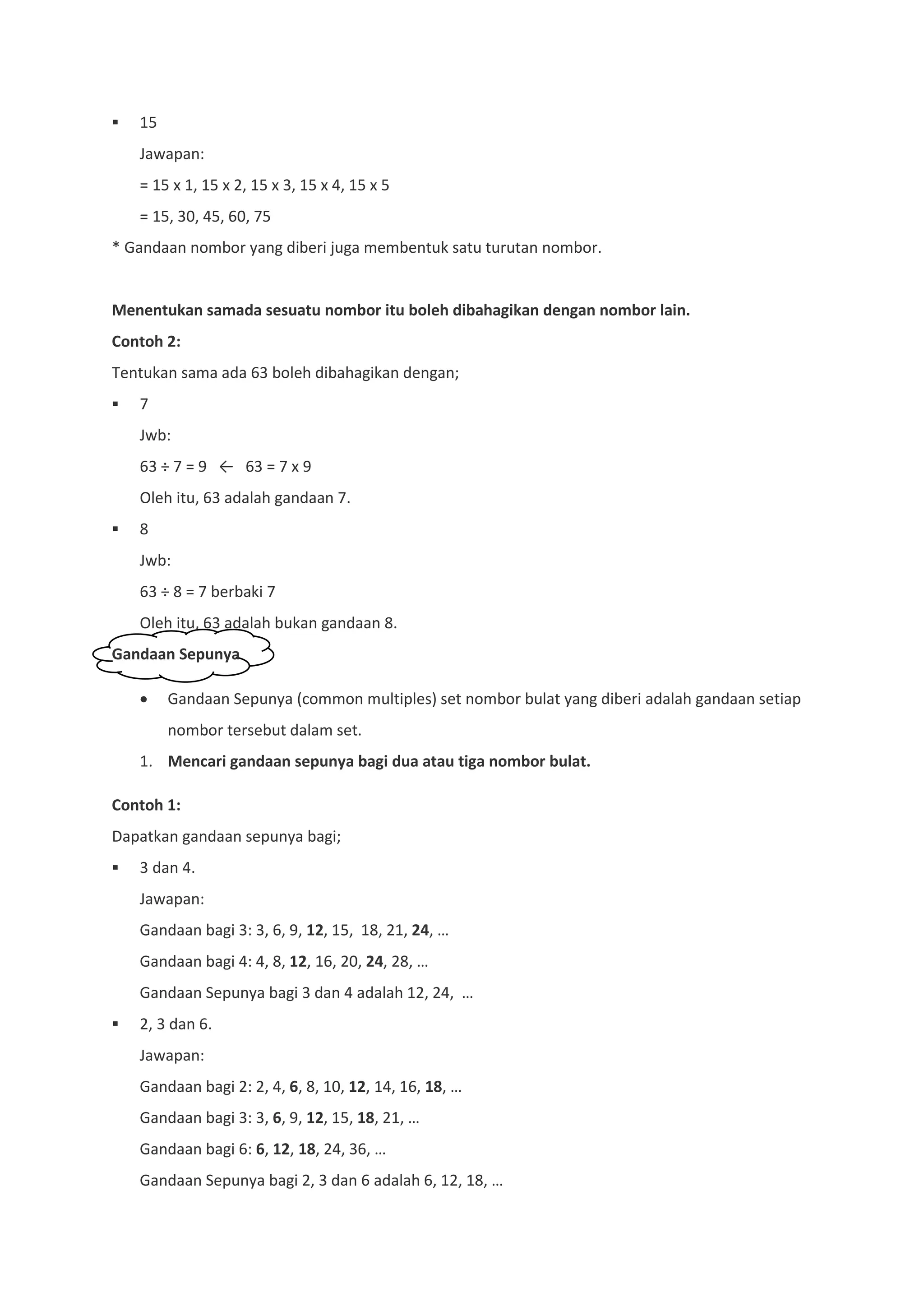 matematik tingkatan 1 (nota 1) | PDF