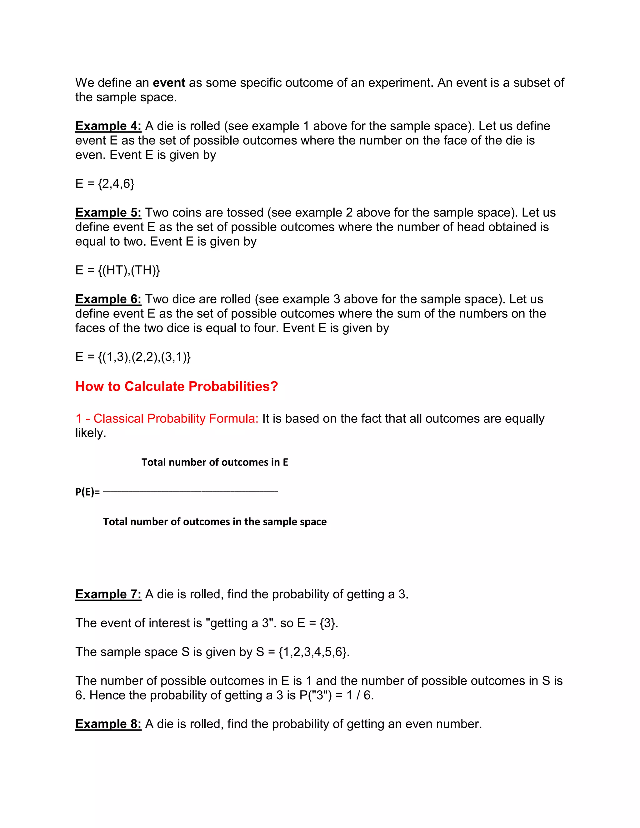 Note 1 probability | PDF