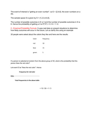 Note 1 probability | PDF