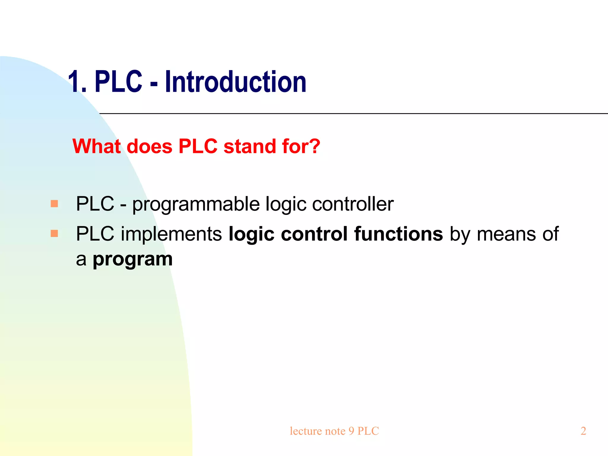 Getting started with PLCs | PPT