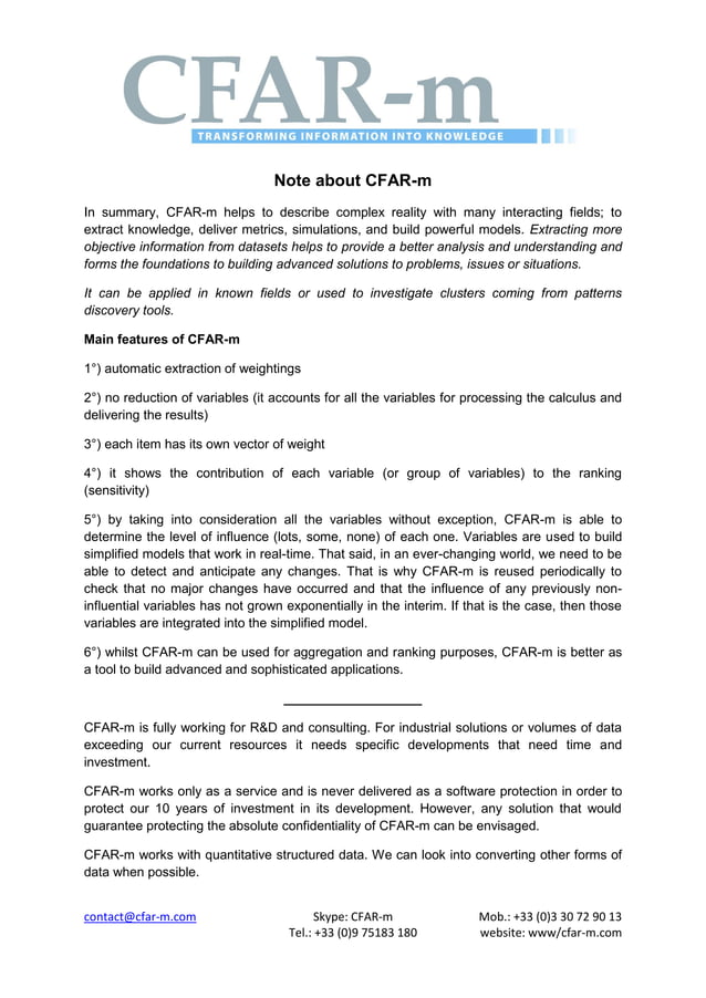 Note about CFAR-m | PDF | Technology & Computing