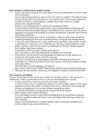 Note Assistants: Support for Solving Math Problems | PDF