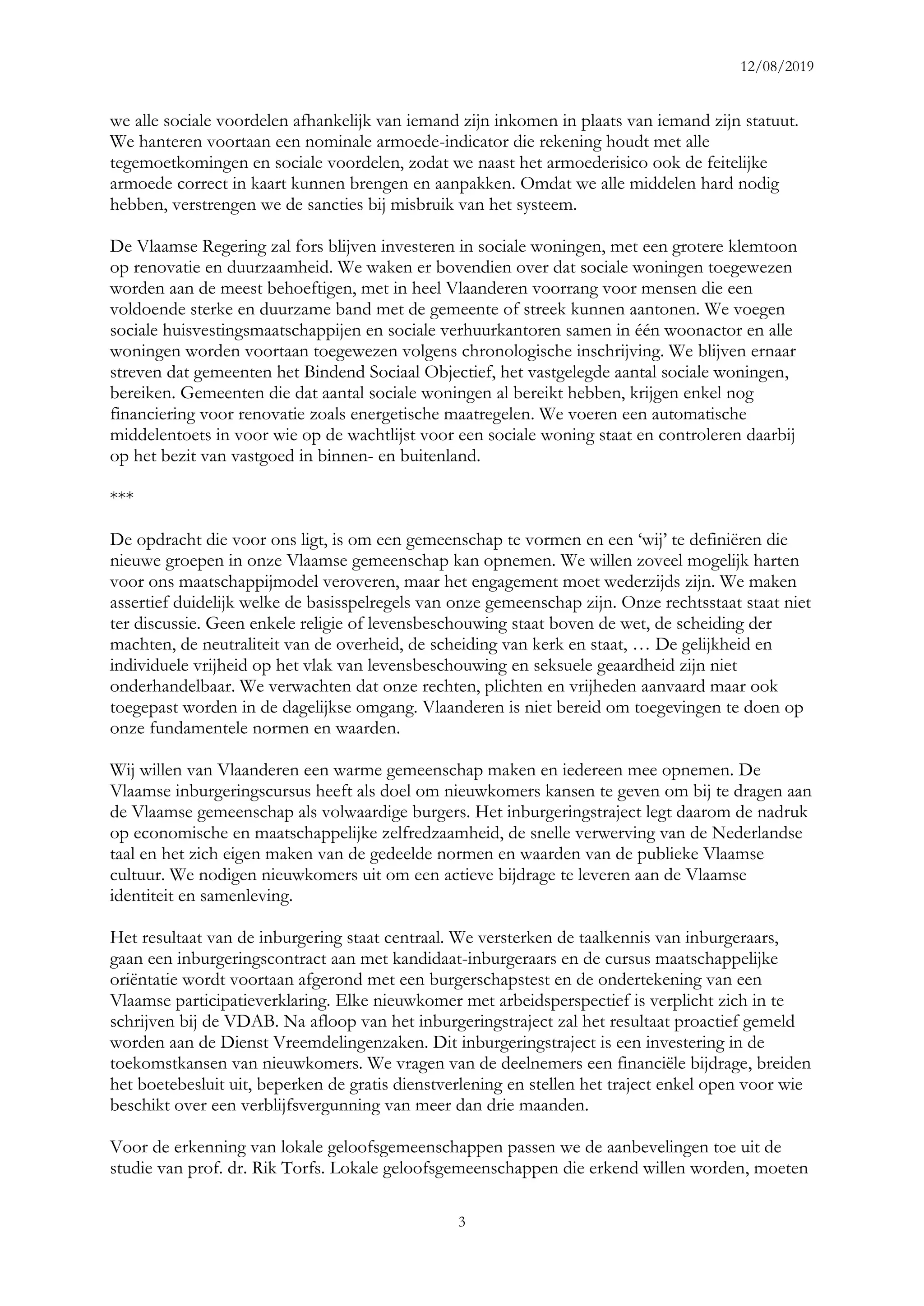 Note de Bart De Wever | PDF